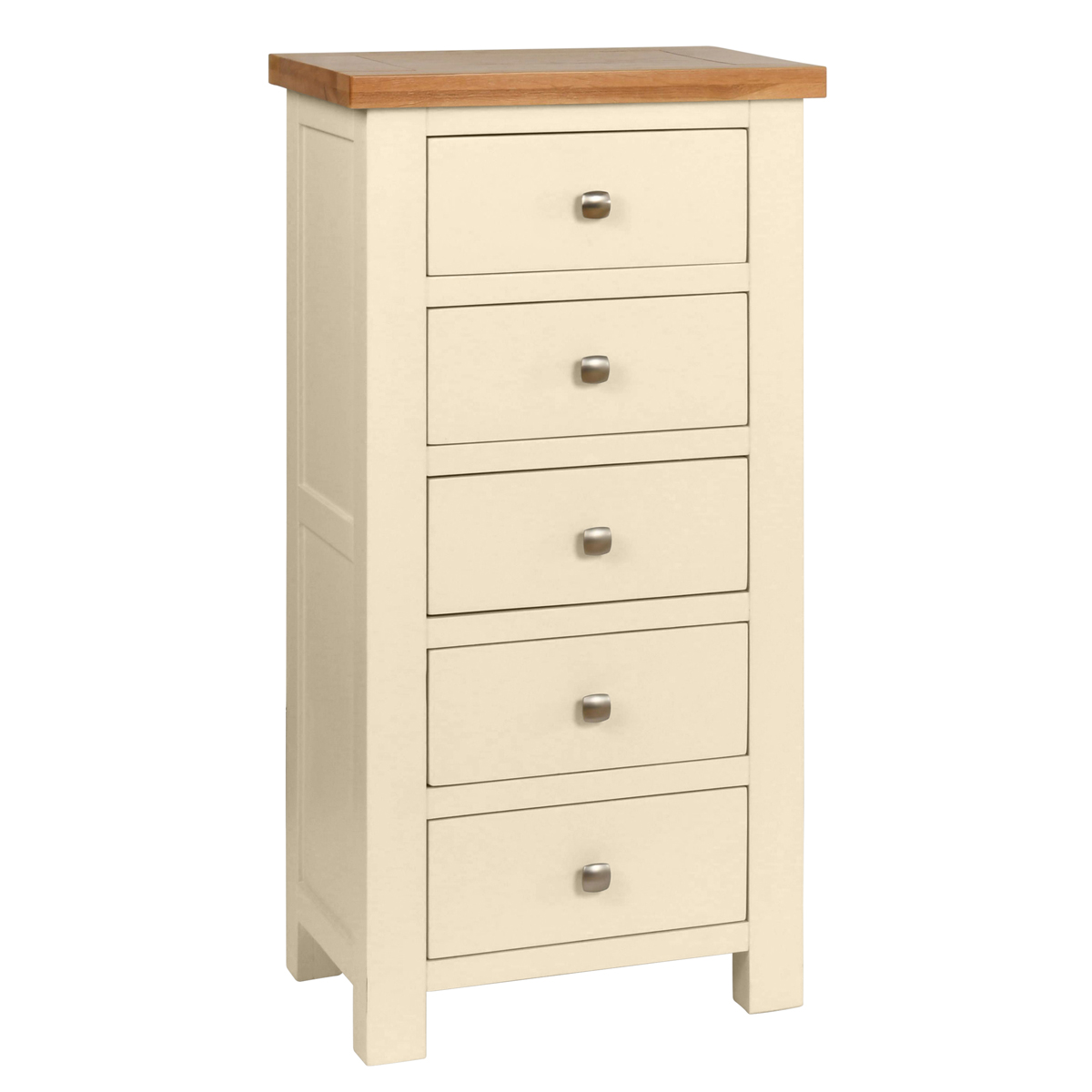 Elegant Dorset Ivory 5 Drawer Tall Chest | Premium Storage