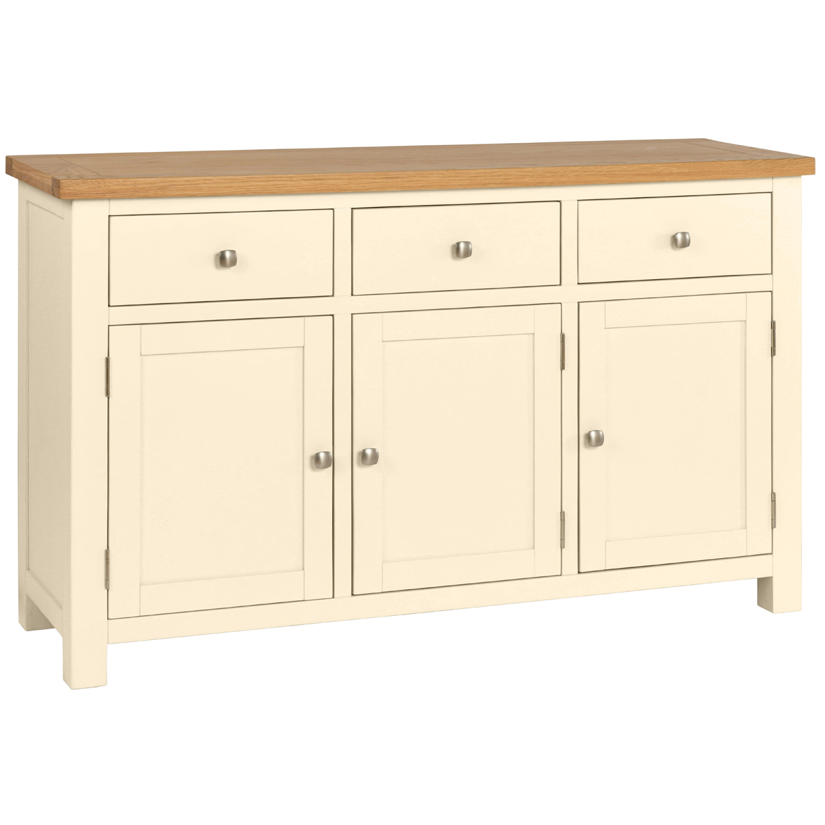 Dorset Ivory 3 Door Sideboard 3 Drawers | Elegant Storage