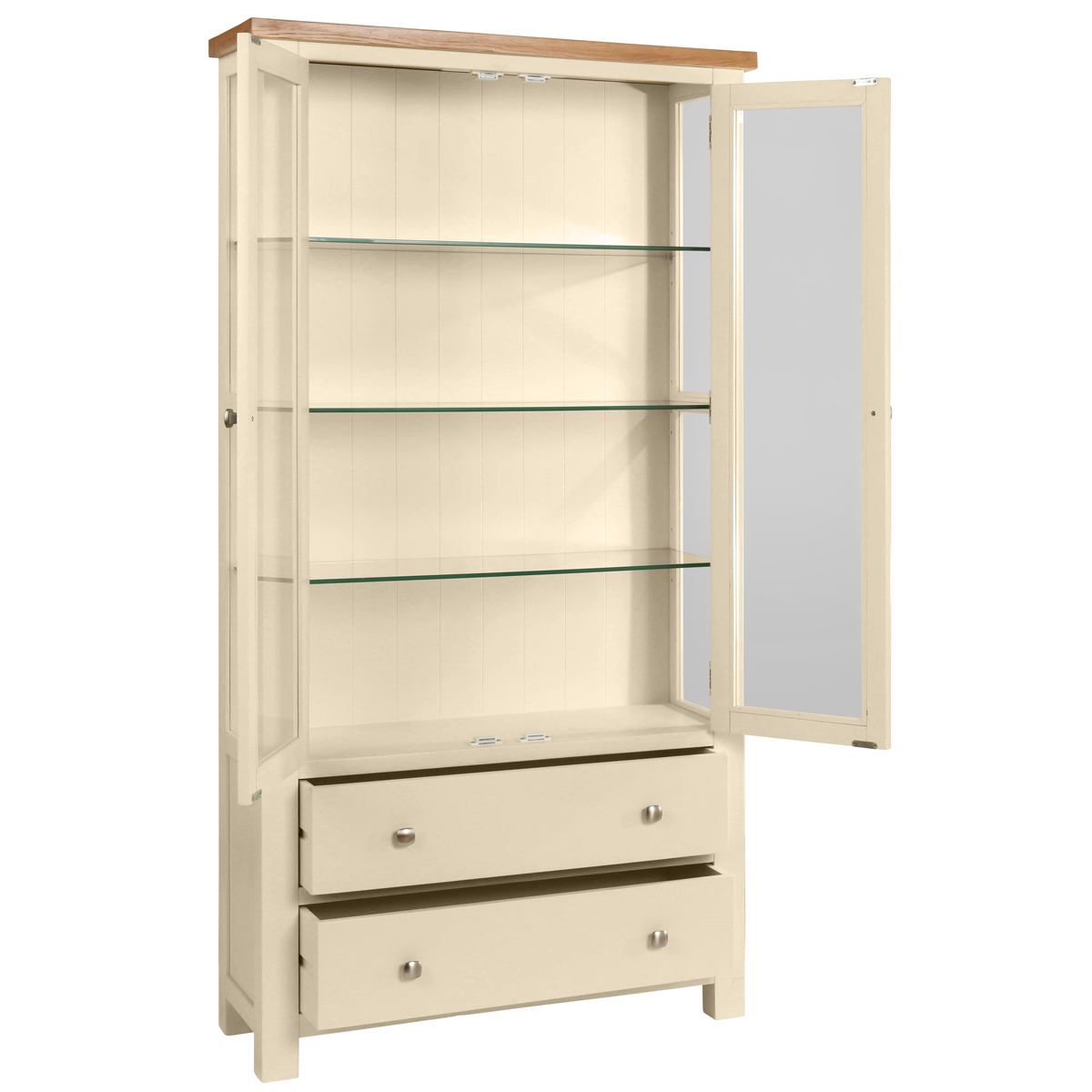 Dorset Ivory Display Cabinet with Glass Doors | Stylish and Practical